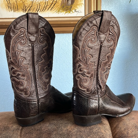 Circle G | Shoes | Circle G By Corral Boots Chocolate Ostrich Leg ...